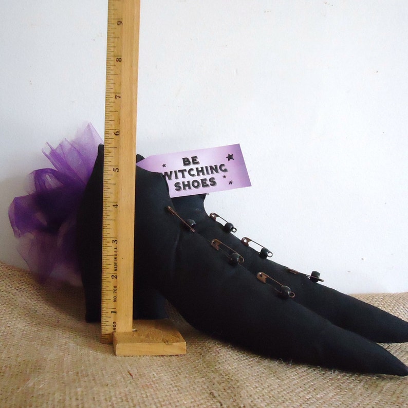 Halloween Witch Shoes, Primitive Witch Boots, Pointy Toe Shoes ...