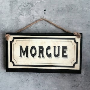 Morgue Sign, Halloween Mortuary Wall Decor, Funeral Home, Creepy Scarey ...