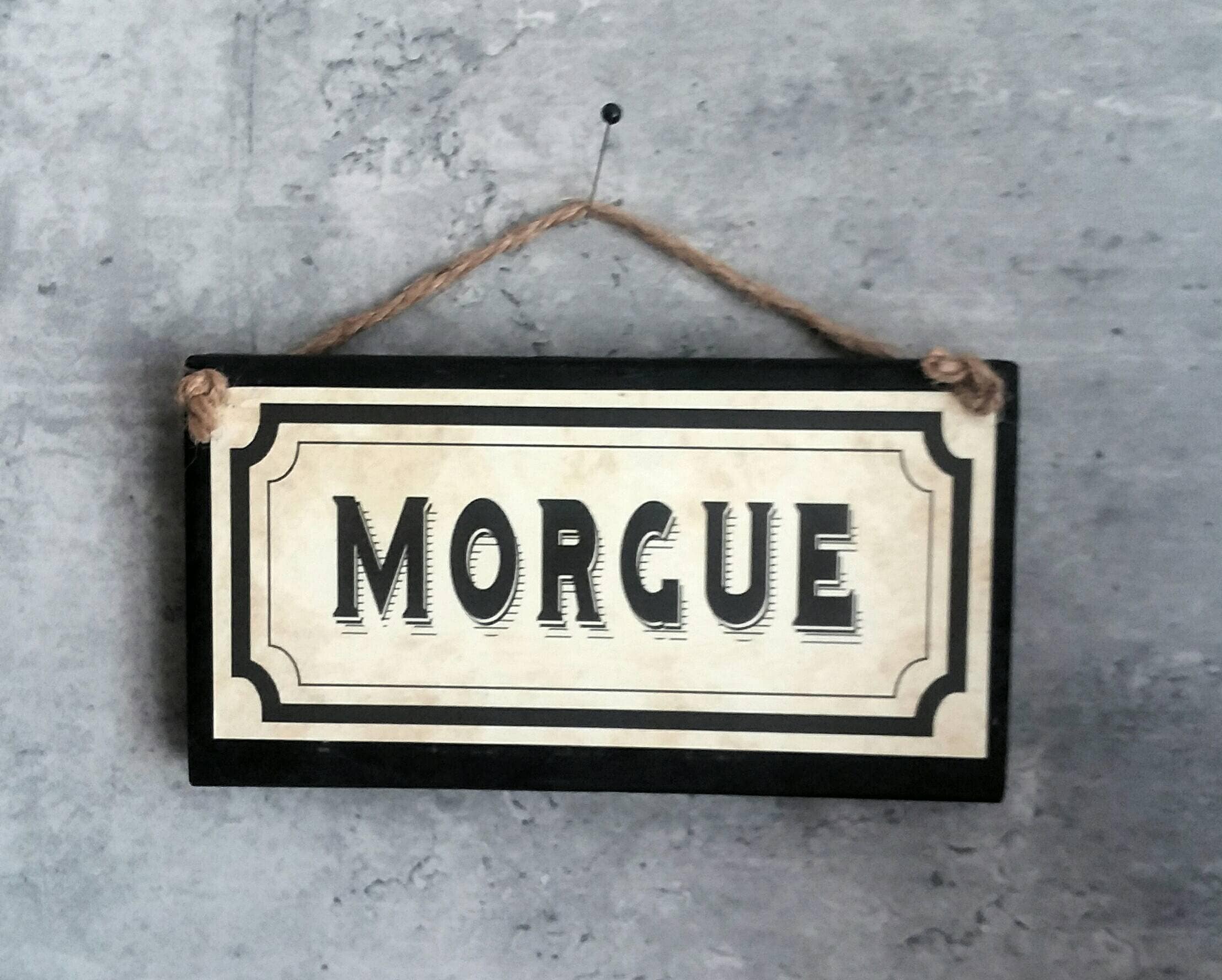 Morgue Sign, Halloween Mortuary Wall Decor, Funeral Home, Creepy Scarey ...