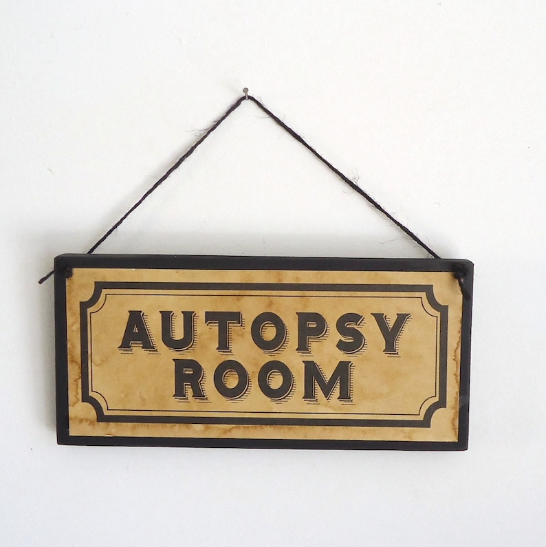 Autopsy Room Halloween Morgue Haunted House Sign Creepy - Etsy