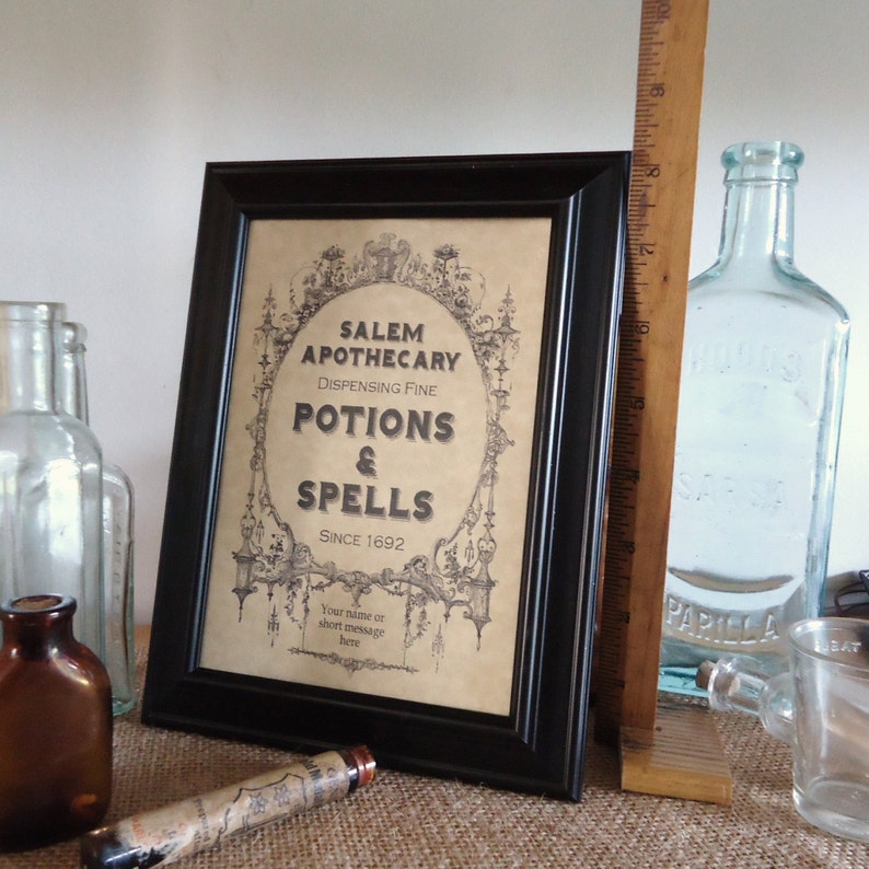 Halloween Apothecary Sign Halloween Decor Haunted House | Etsy