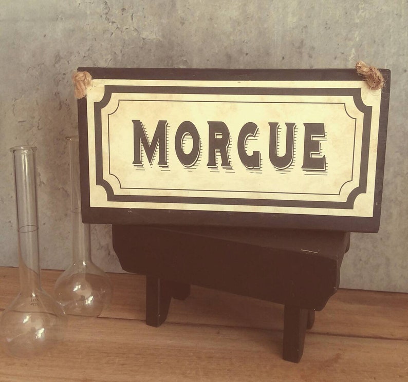 Morgue Sign, Halloween Mortuary Wall Decor, Funeral Home, Creepy Scarey ...