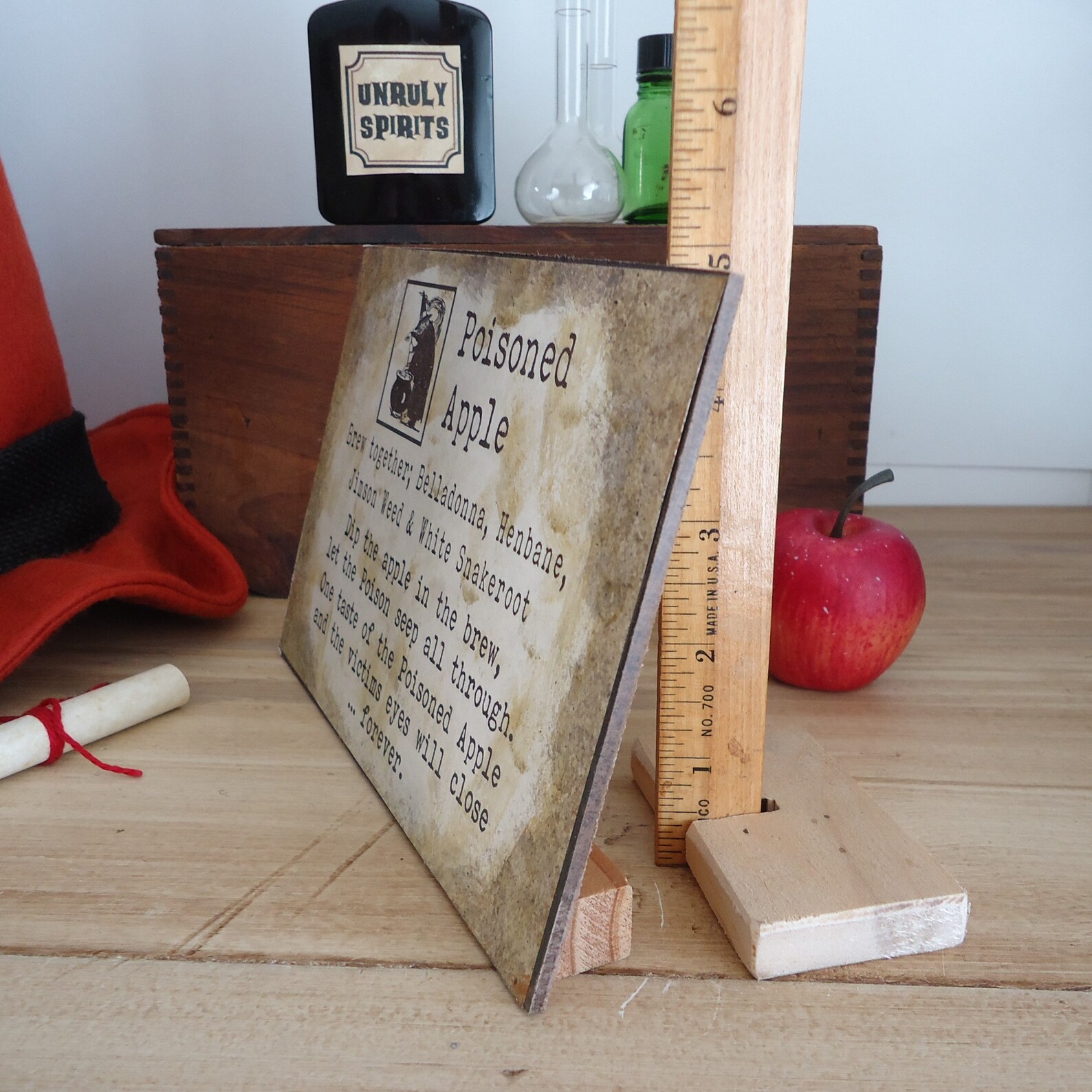 Poisoned Apple Spell Snow White Apple Display Prop Decor - Etsy