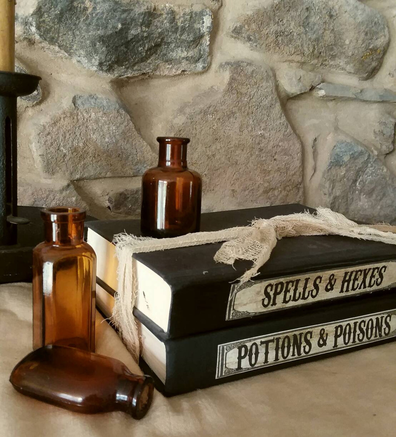 Halloween Spells, Potions Poison Book Display, Handmade Halloween ...