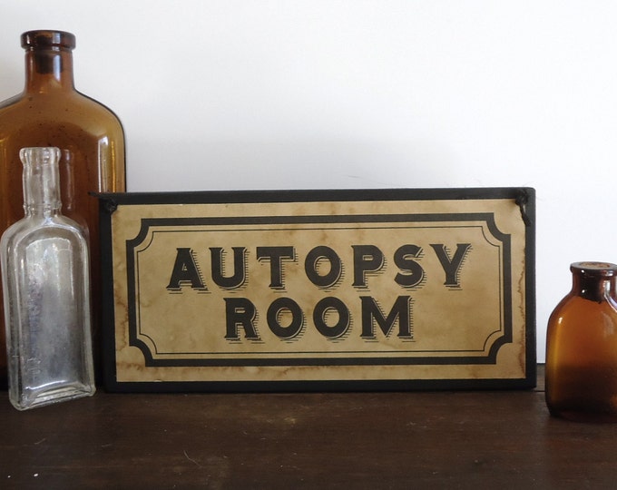 Autopsy Room Halloween Morgue Haunted House Sign Creepy - Etsy