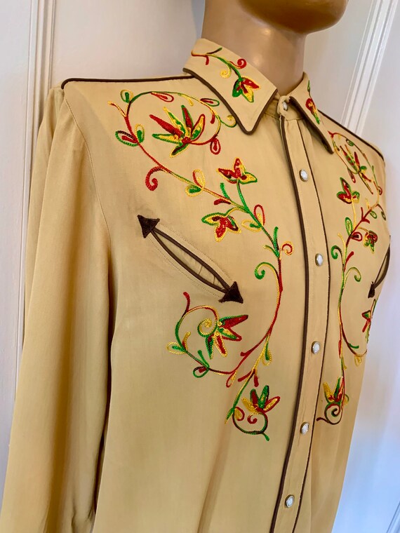 Original California Ranch Wear hand-embroidered 1950s… - Gem