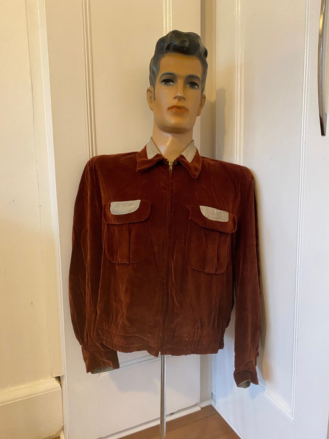 Original Two-tone Velvet Ricky Jacket by Aljac Label From the 50s - Etsy