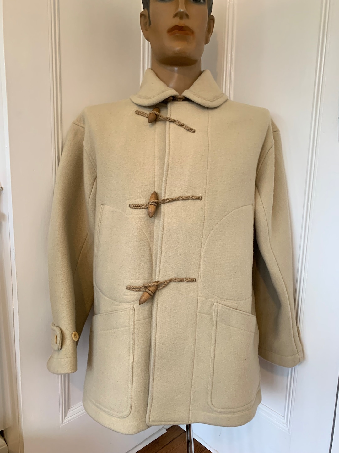 RRL Cream Coloured Duffel Coat With Toggle Front Closure - Etsy