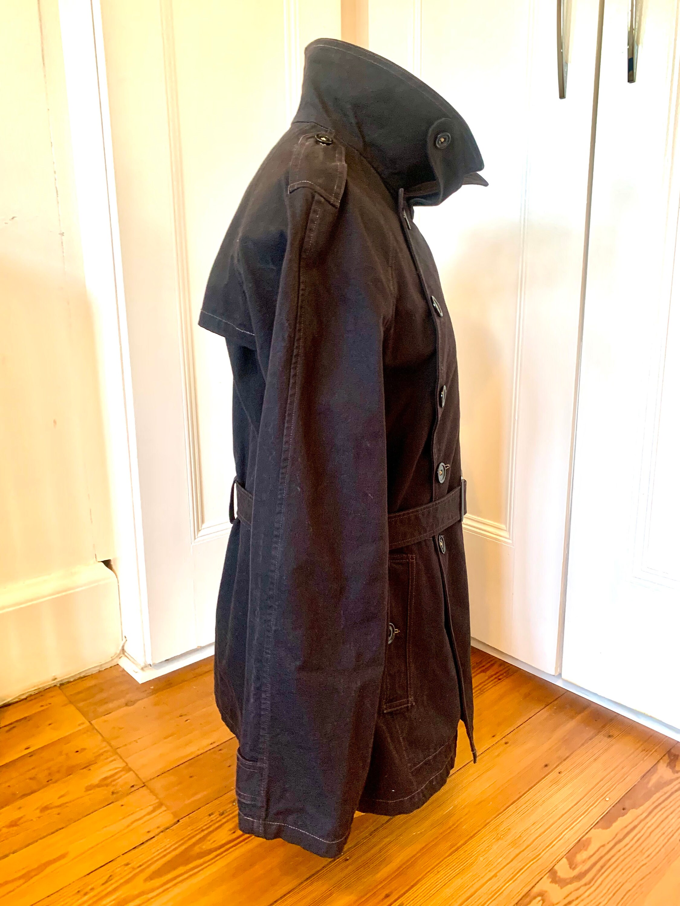 Freewheelers “lindbergh” 1910’s Made to Order Aviator Coat in Black - Etsy