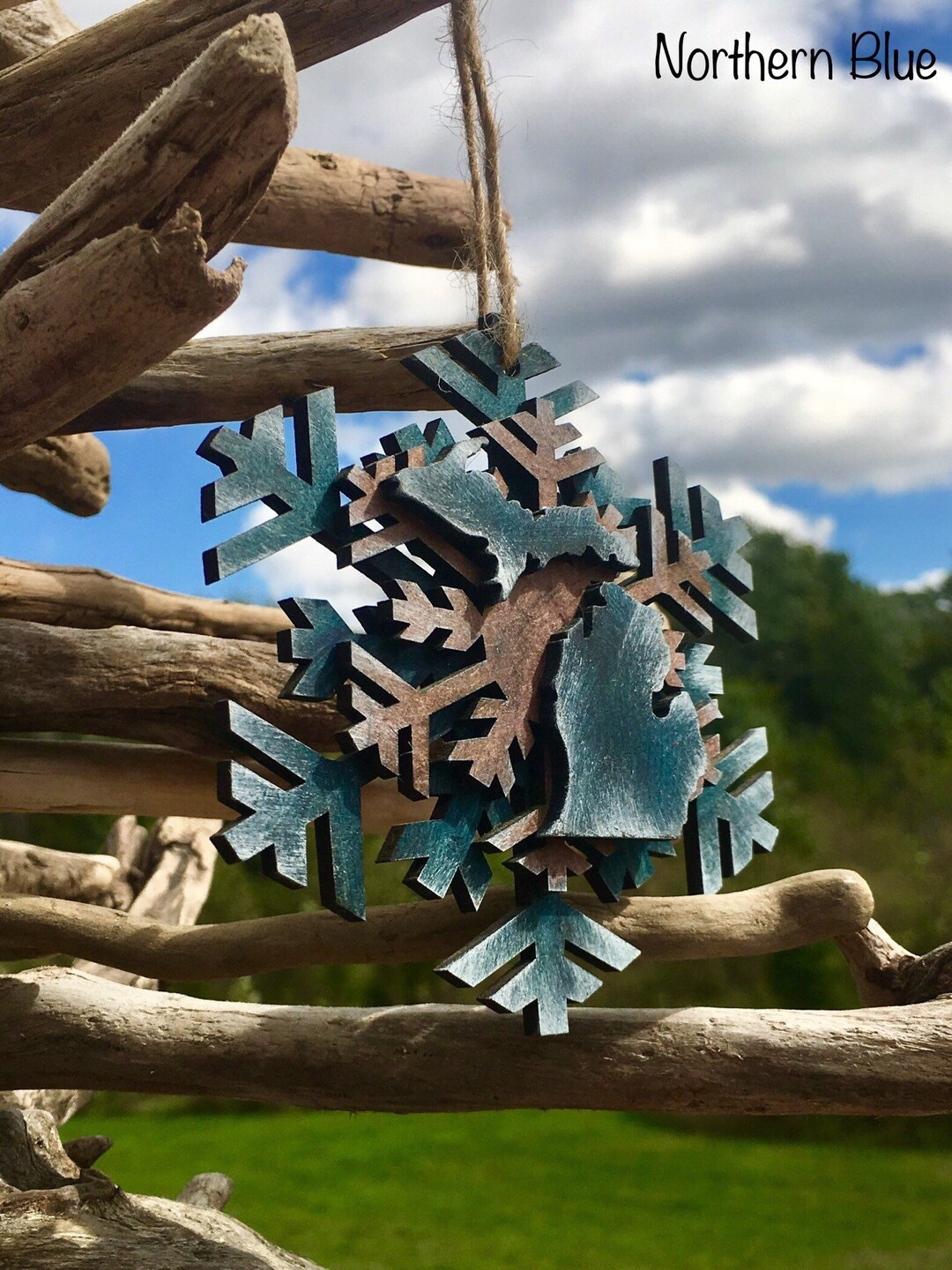 Michigan Themed Holiday Ornaments – Wooden Snowflake (choose Your ...