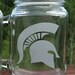 Pair of MSU Spartan Officially Licensed Etched Glasses 16 Oz Mason Jar ...
