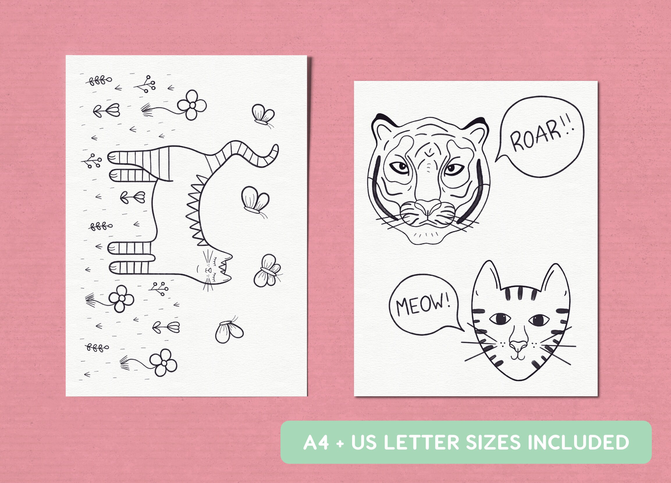 The Little Book of Cats Printable Colouring Book | A4 and US Letter ...