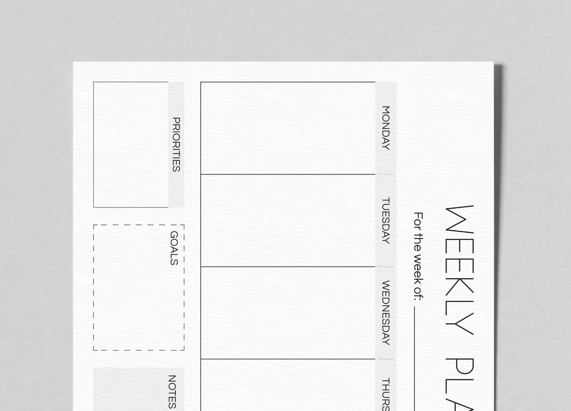 Weekly Planner Minimal A4 and US letter size PDFs included | Etsy