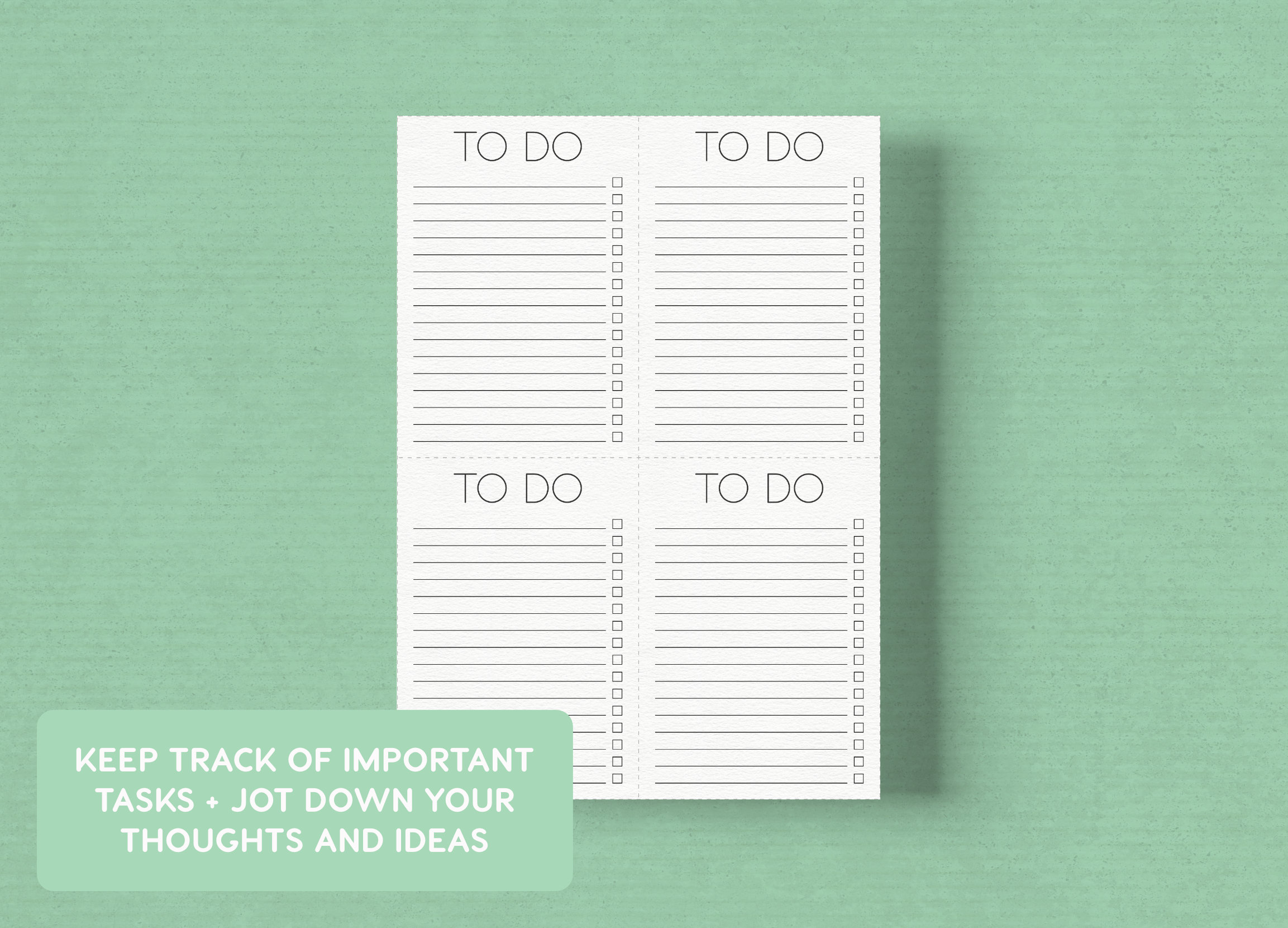 To Do List 'minimal' | A4 and US Letter Size Pdfs Included – INSTANT ...