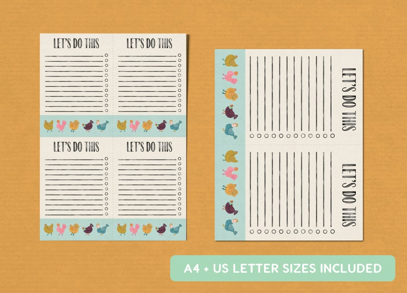 To Do List 'let's Do This' A4 and US Letter Size Pdfs Included INSTANT ...