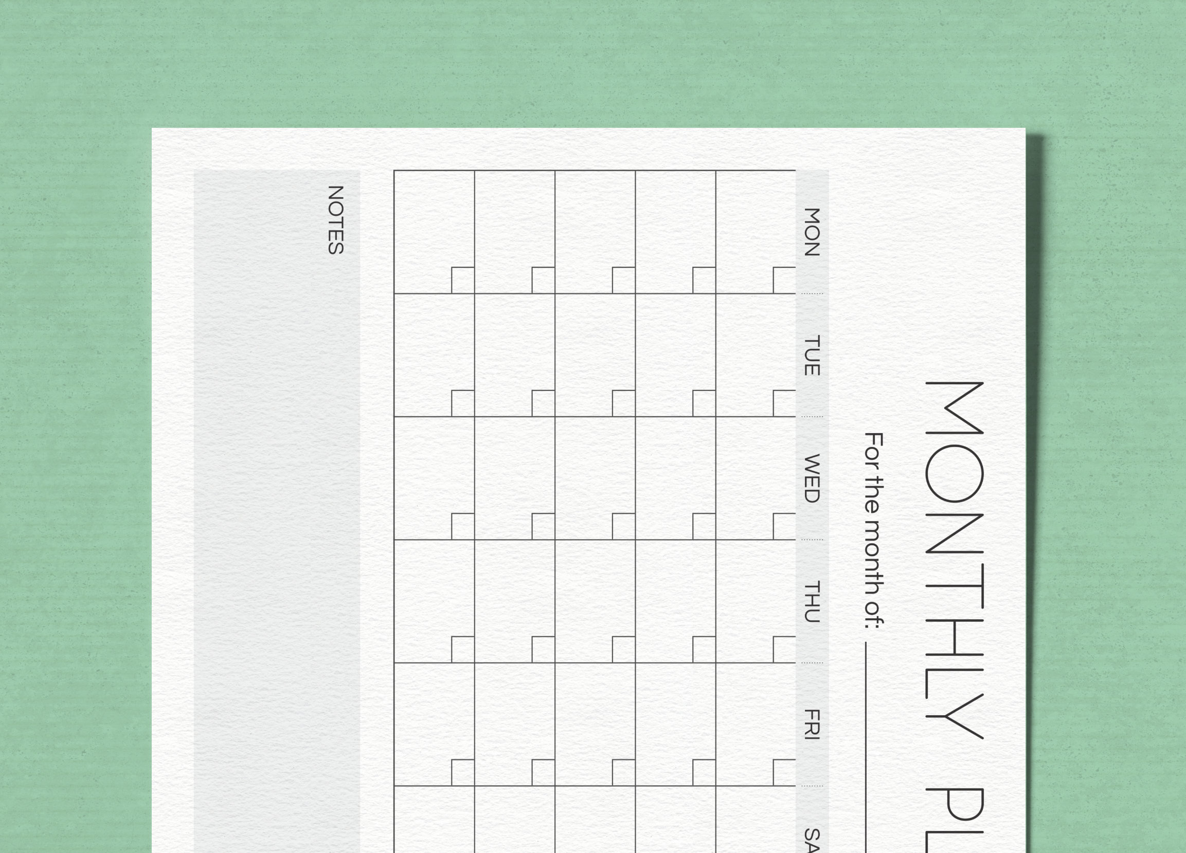 Monthly Planner Minimal A4 and US Letter Size Pdfs Included - Etsy