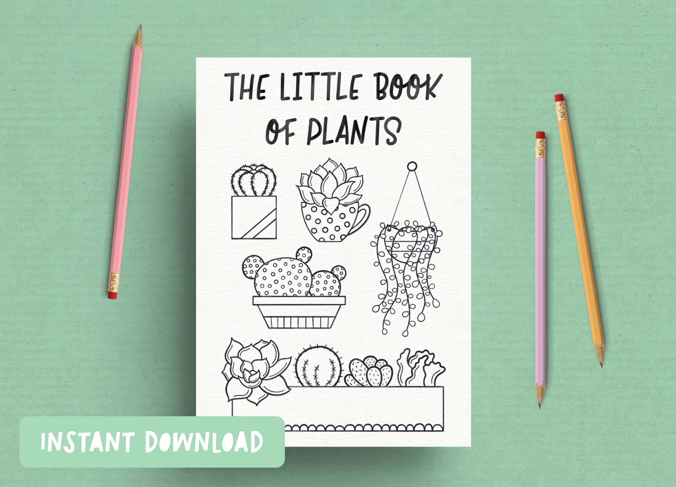 The Little Book of Plants Printable Colouring Book | A4 and US Letter ...