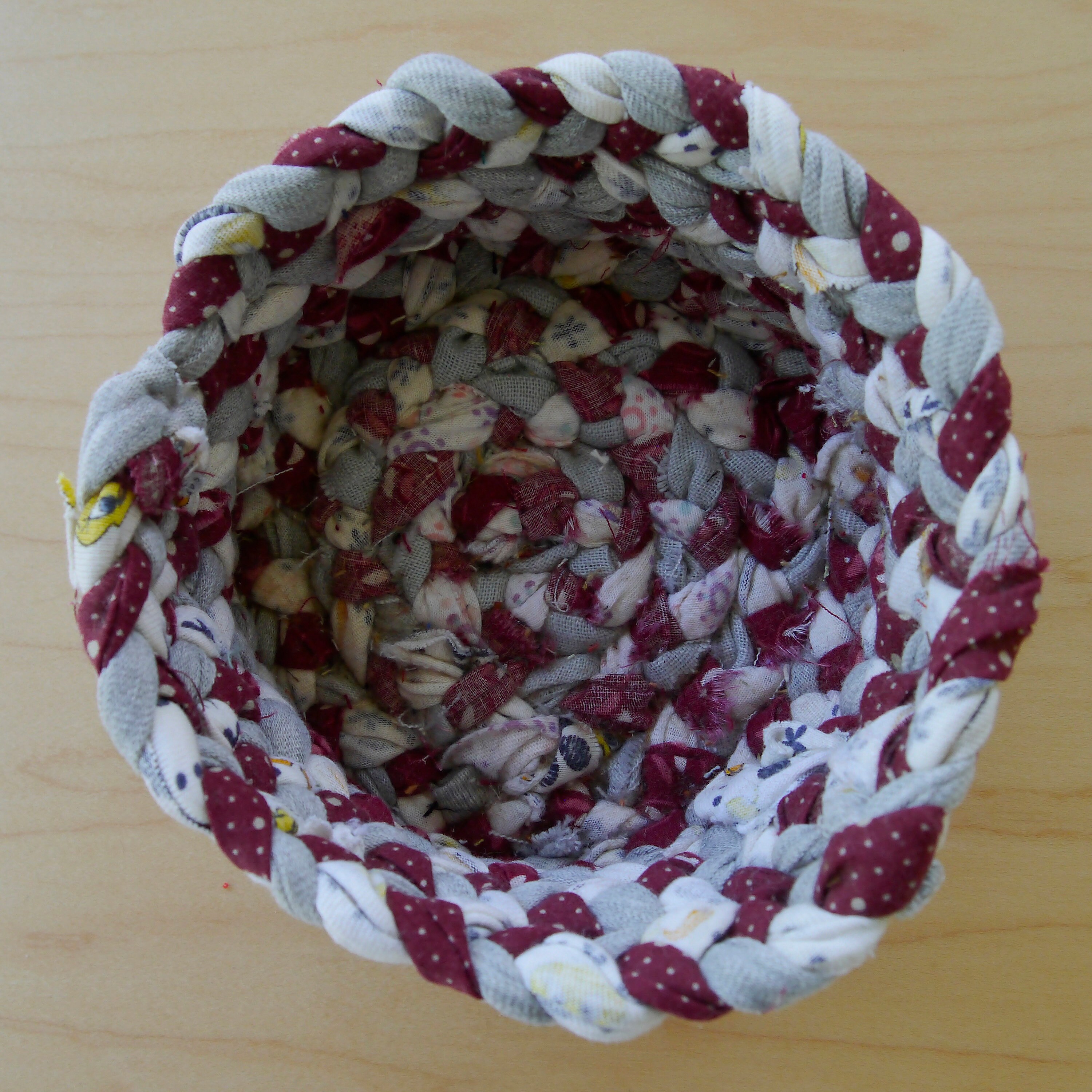 Upcycled Braided Scrap Fabric Basket - Etsy