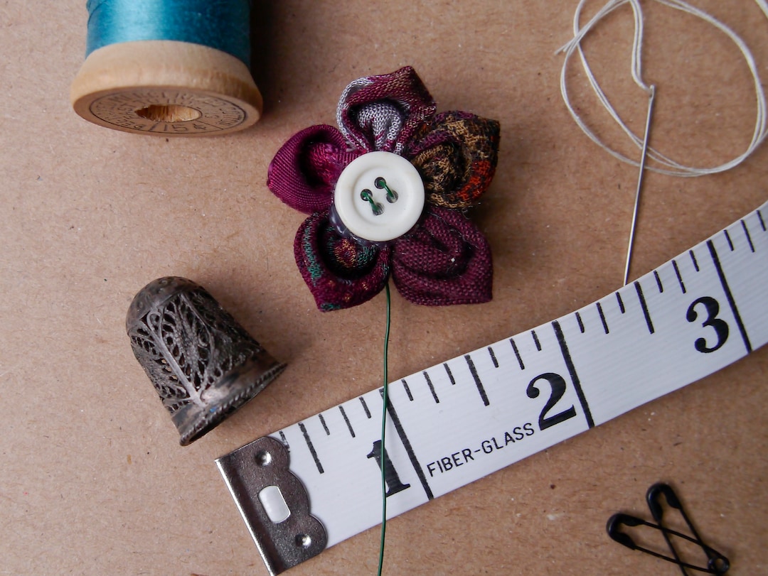 Upcycled Fabric Flower Bouquet (set of 6 Flowers) - Etsy