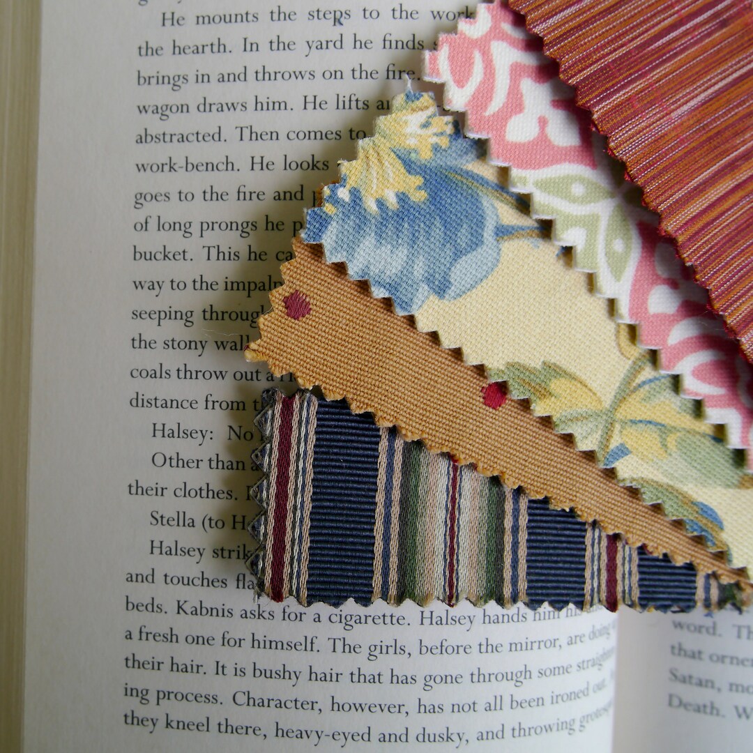Upcycled Cloth Bookmarks - Etsy
