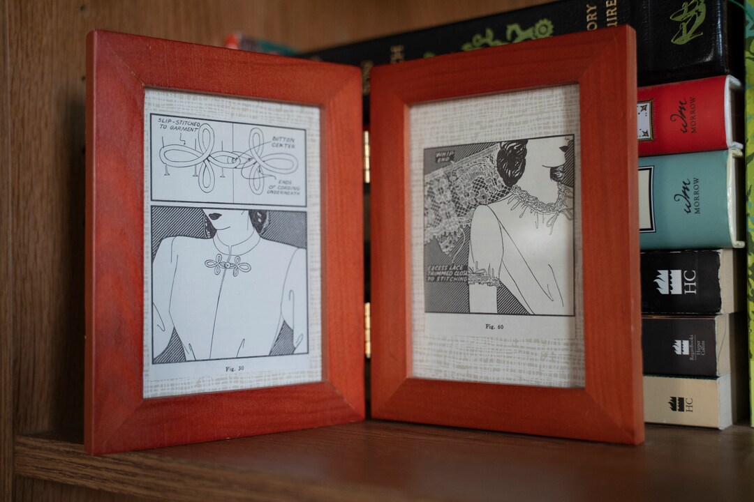 Decorative Vintage Sewing Picture in Frame - Etsy