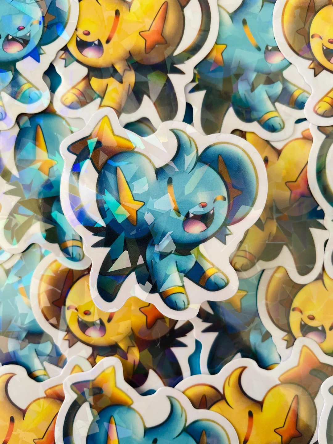 Shinx Sticker Vinyl Holographic Pokemon Fanmade - Etsy