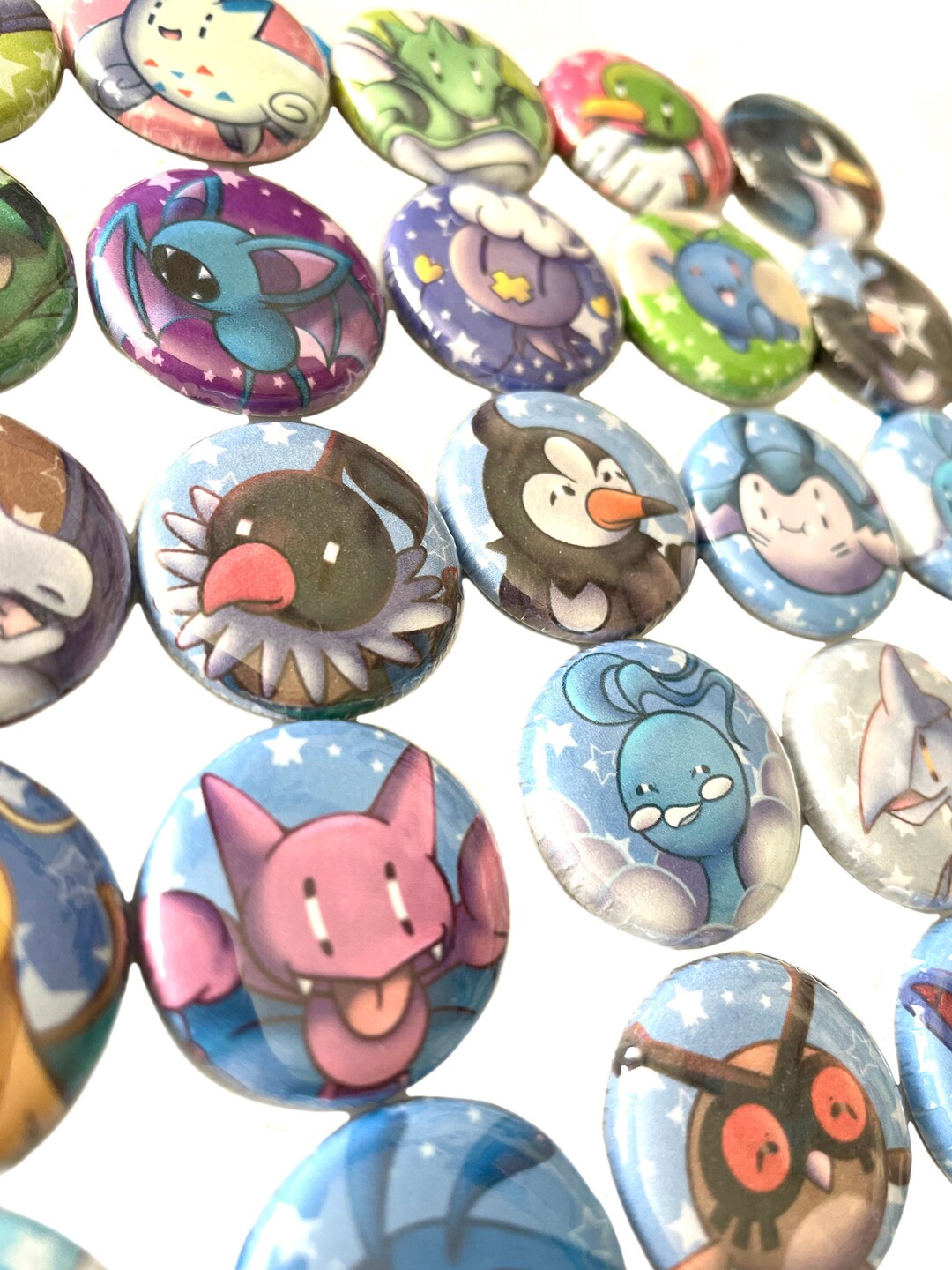 Flying Pokemons Pin Buttons Gen 1 Till 4 Fan Made - Etsy