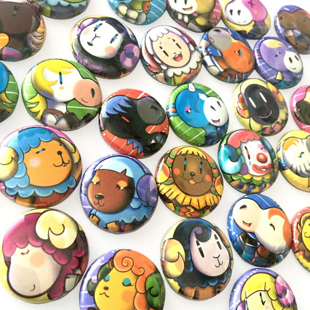 Animal Crossing Horse Sheep aldeanos Ventilador de botón de - Etsy España