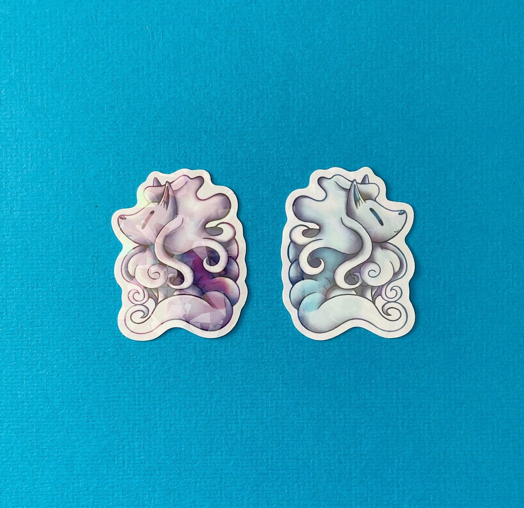 Alola Ninetales Sticker Vinyl Holographic Pokemon Fanmade - Etsy