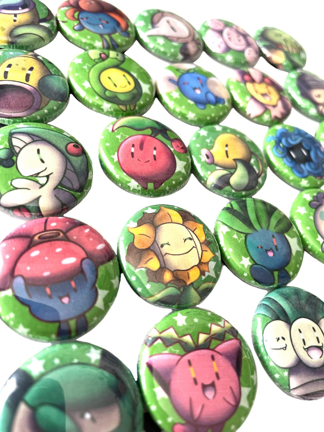 Grass Pokemons Pin Buttons Gen 1 T/m 4 Fan Made - Etsy