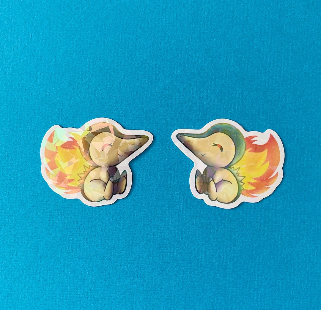 Cyndaquil Sticker Vinyl Holographic Pokemon Fanmade - Etsy