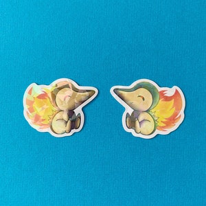 Cyndaquil Sticker Vinyl Holographic Pokemon Fanmade - Etsy