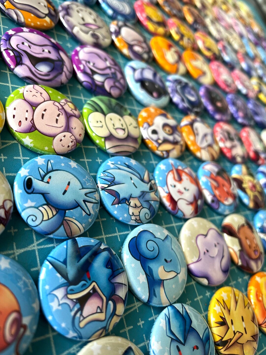 Gen 1 Pokemon Pin Buttons Fan Made - Etsy
