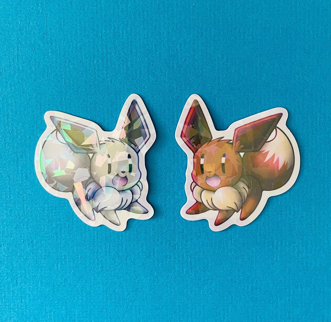 Eevee Sticker Vinyl Holographic Pokemon Fanmade - Etsy