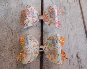 Rabbit Hair Bow | Etsy