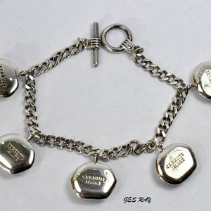 Designer Cerruti Silver Charms Bracelet Cerruti Inspiration Words ...
