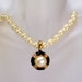 Vintage Faux Perl Necklace With Enamel Rhinestone Pendant - Etsy