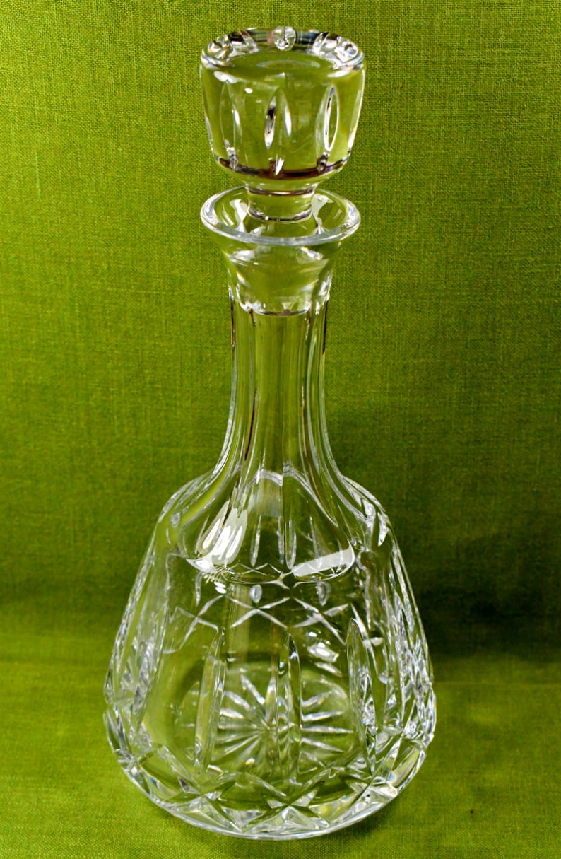 Vintage Atlantis Cut Crystal Glass Wine Decanter With Stopper - Etsy