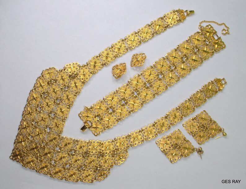 D'orlan Jewelry Set Parure Necklace Bib / Bracelet / - Etsy