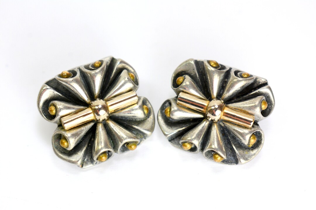Vintage Connie Bates Fahrenheit New York Clip on Earrings Urban ...