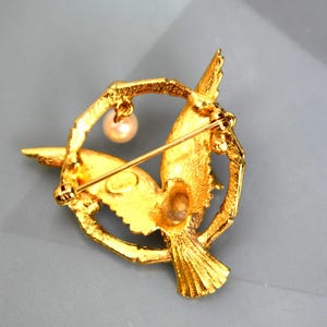 Rare JOAN RIVERS Dove Bird Brooch Pin Art Nouveau Style Pearls ...