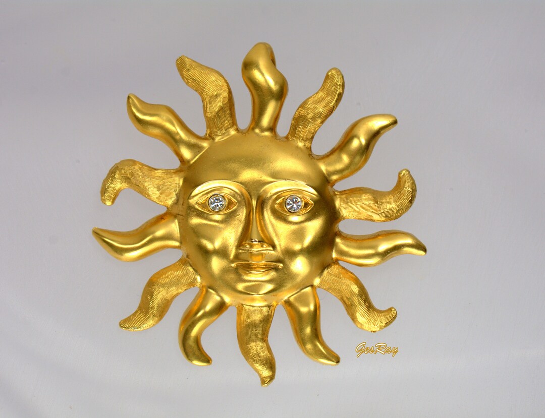 Couture Avon Celestial Sun Brooch Pin Pendant, Spiritual Gift, Jewelry ...