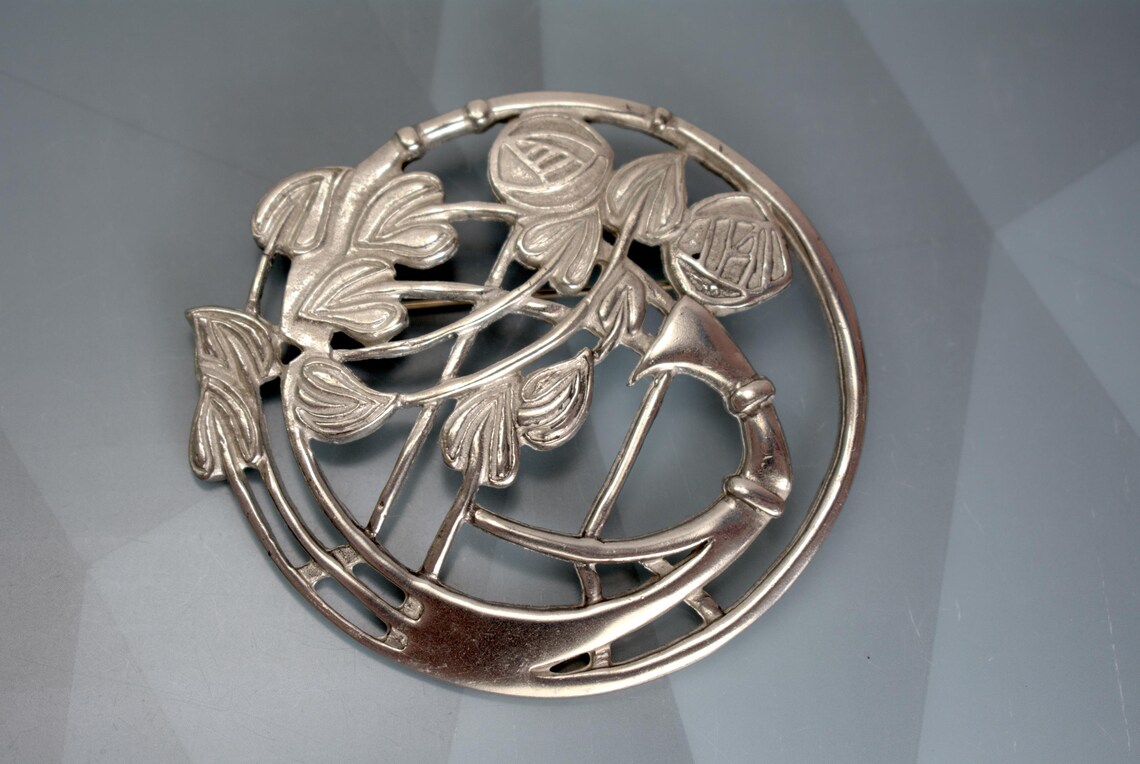 Art Nouveau Style Ortak Scotland Scottish Pewter Brooch Celtic - Etsy