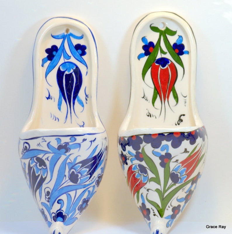 Vintage Ceramic Wall Plaque Pottery Key Holders Hand Painted - Etsy