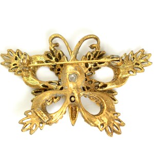 Vintage Estate Gold Hedy Filigree Butterfly Moth Brooch Pin Designer ...