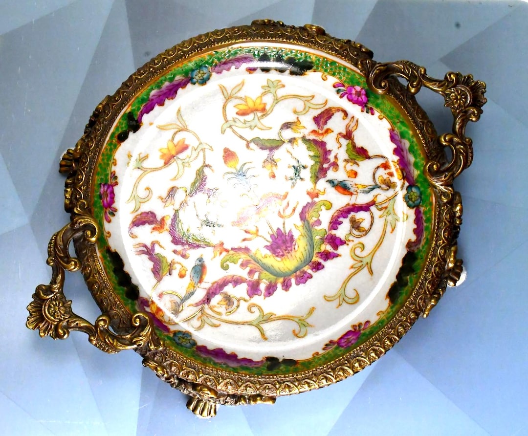 Chinese Export Porcelain Hua Ping Tang Zhi Footed Footed Trinket Dish ...
