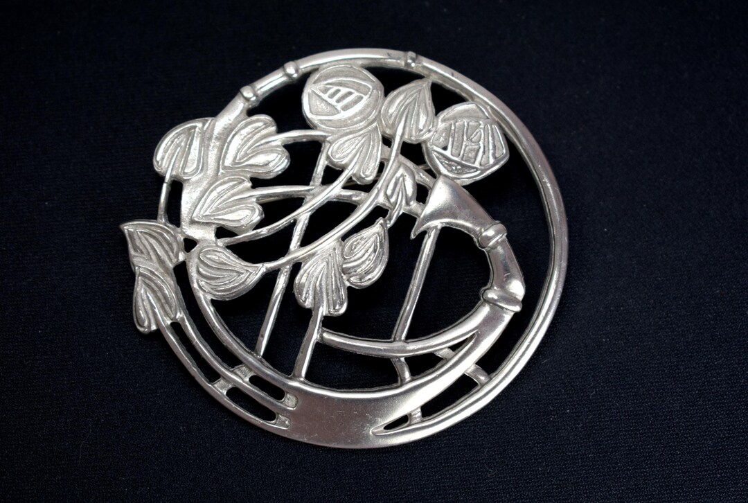 Art Nouveau Style Ortak Scotland Scottish Pewter Brooch Celtic - Etsy