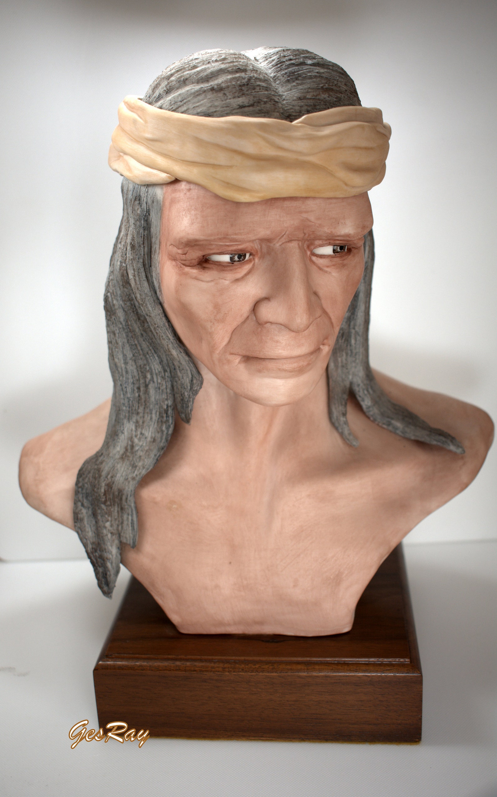 Porcelain Bust by Edward J Rohn Apache Indian Bust Sculpture - Etsy