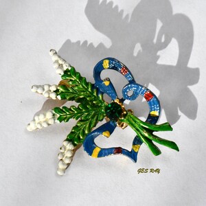 Vintage Scottish Heather Pin Brooch Enamel, Luckenbooth Brooch - Etsy