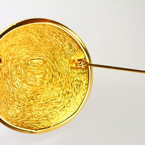 Vintage Christian Dior Brooch Pin Gold Plated Black Enamel Crystal ...